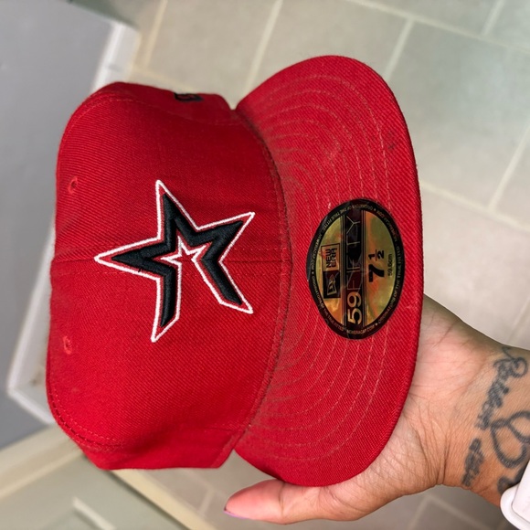 New Era | Accessories | New Era Red Fitted Cap | Poshmark